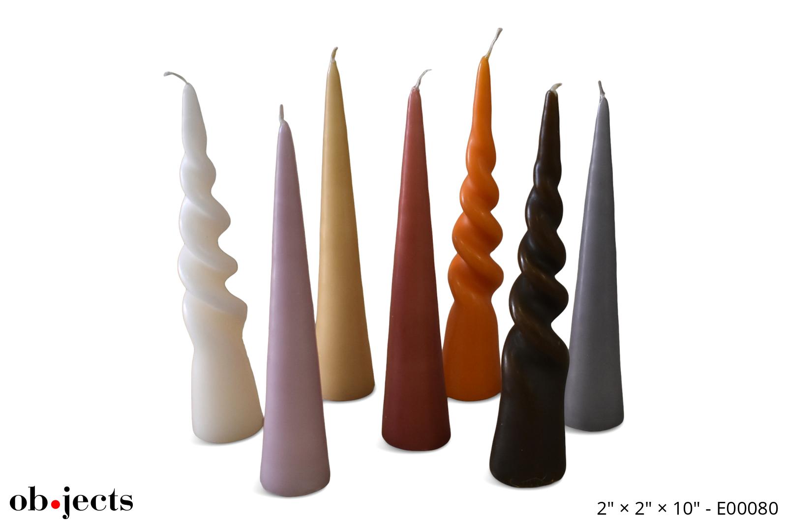 Candle Pink Cone Pillar | Ob•jects