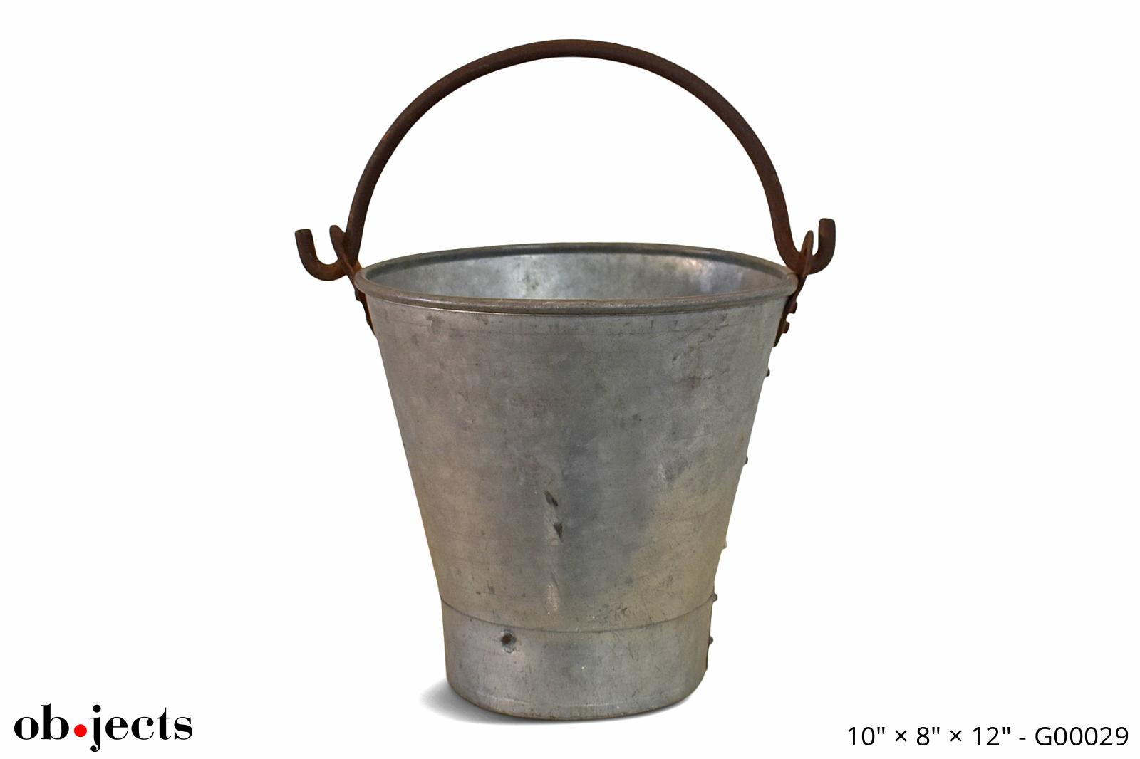 Bucket Galvanized w/Handle | Ob•jects