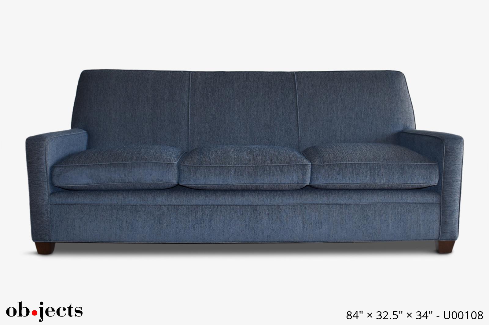 Sofa Marine Blue Triangle Back | Ob•jects