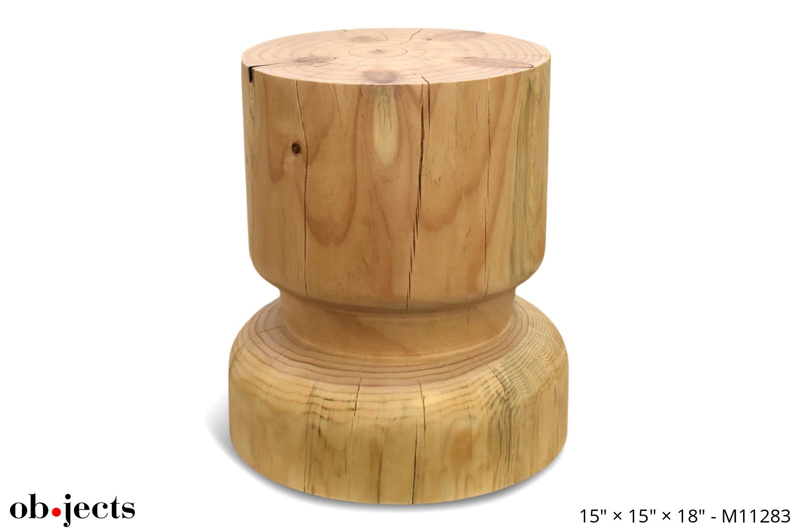 Table Side/Stool Curvy Light Wood | Ob•jects