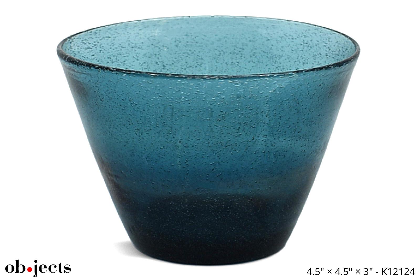 Bowl Blue Bubble Glass | Ob•jects