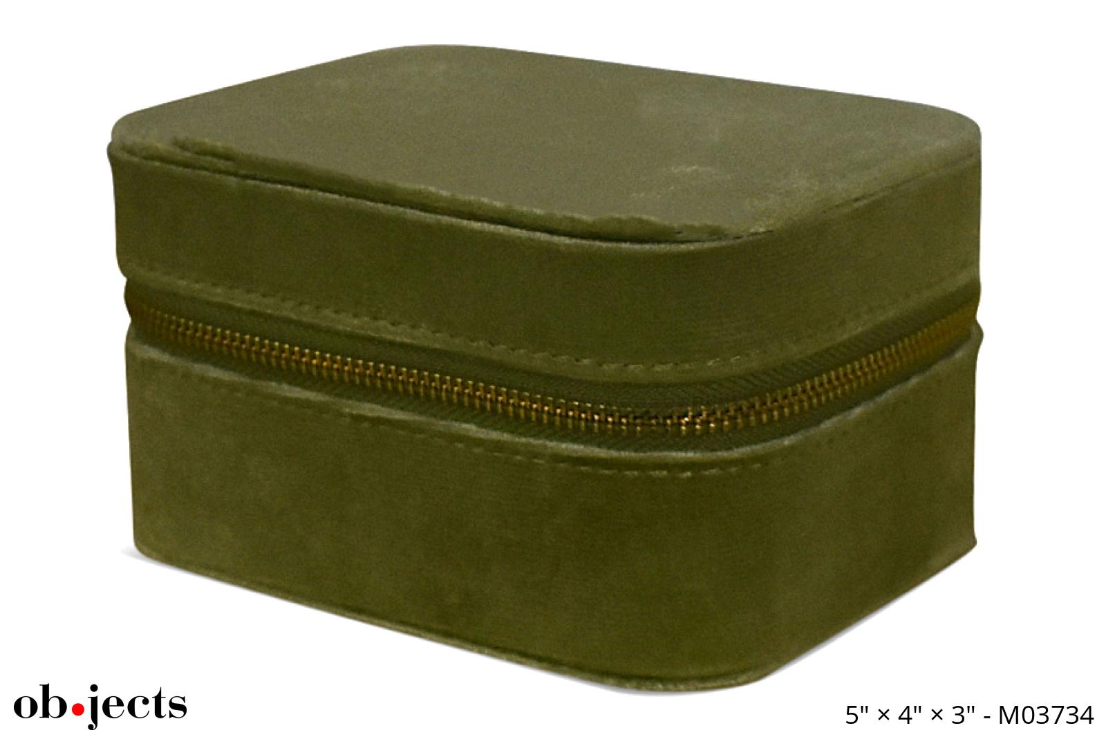 Box Jewelry Green Velvet | Ob•jects