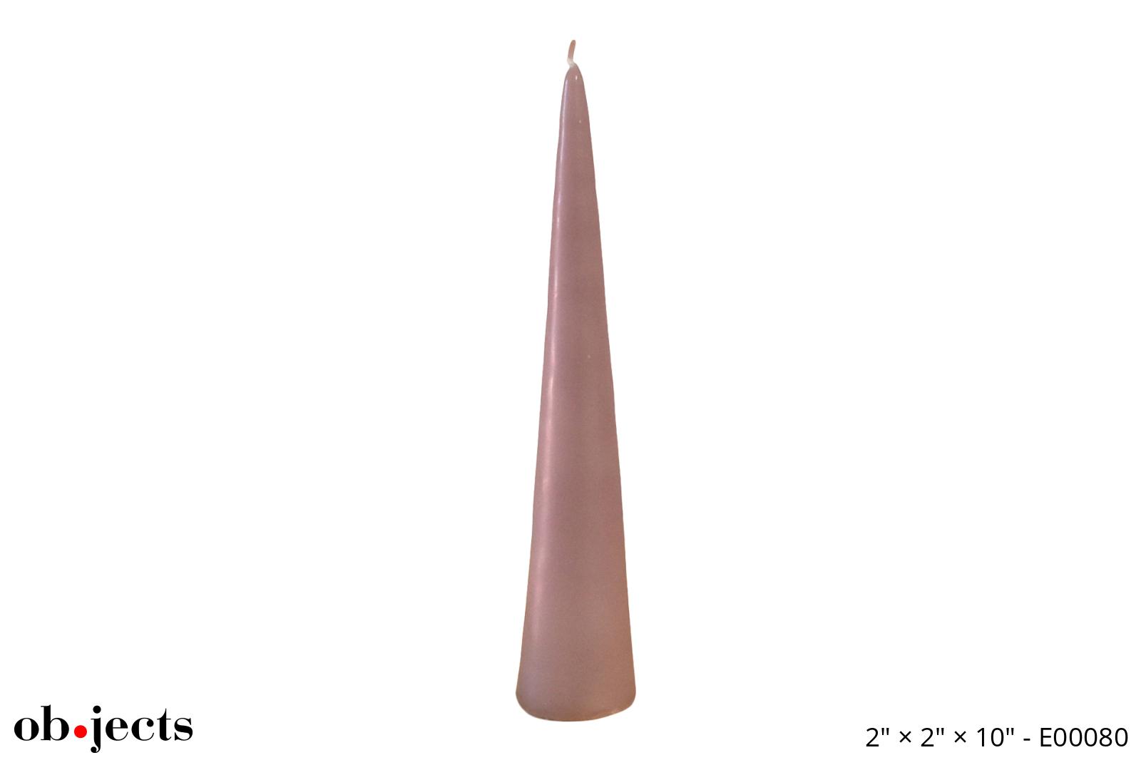 Candle Pink Cone Pillar | Ob•jects