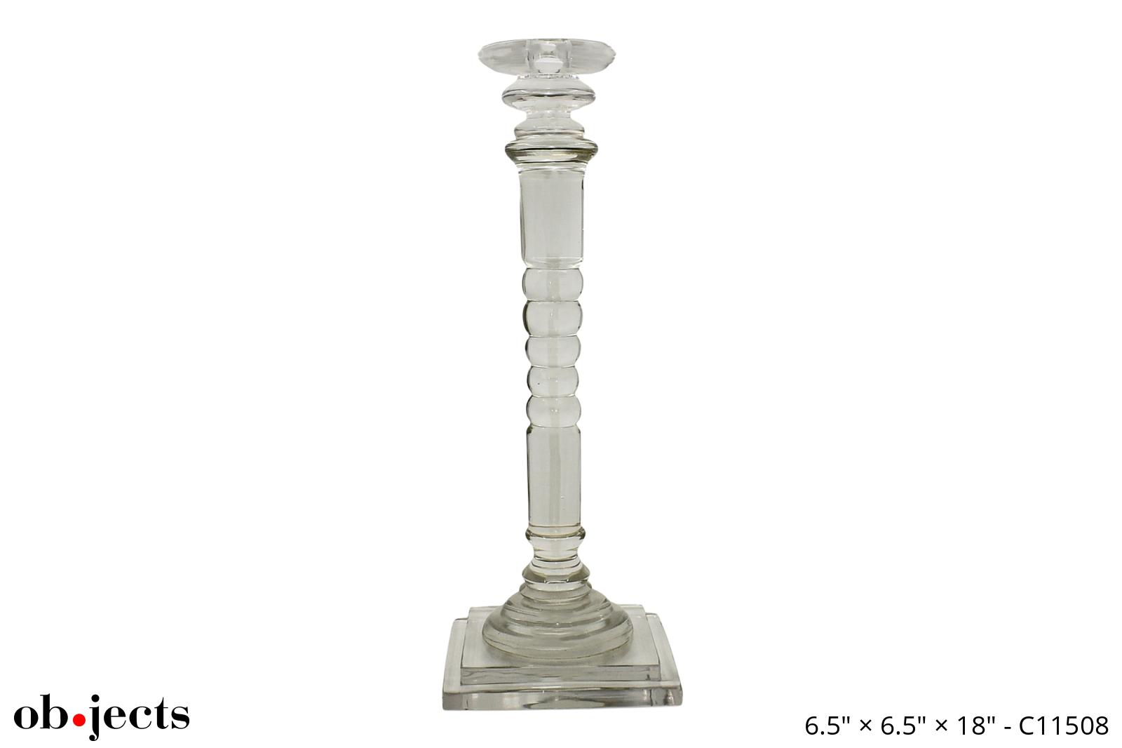 Candlestick Clear Glass | Ob•jects