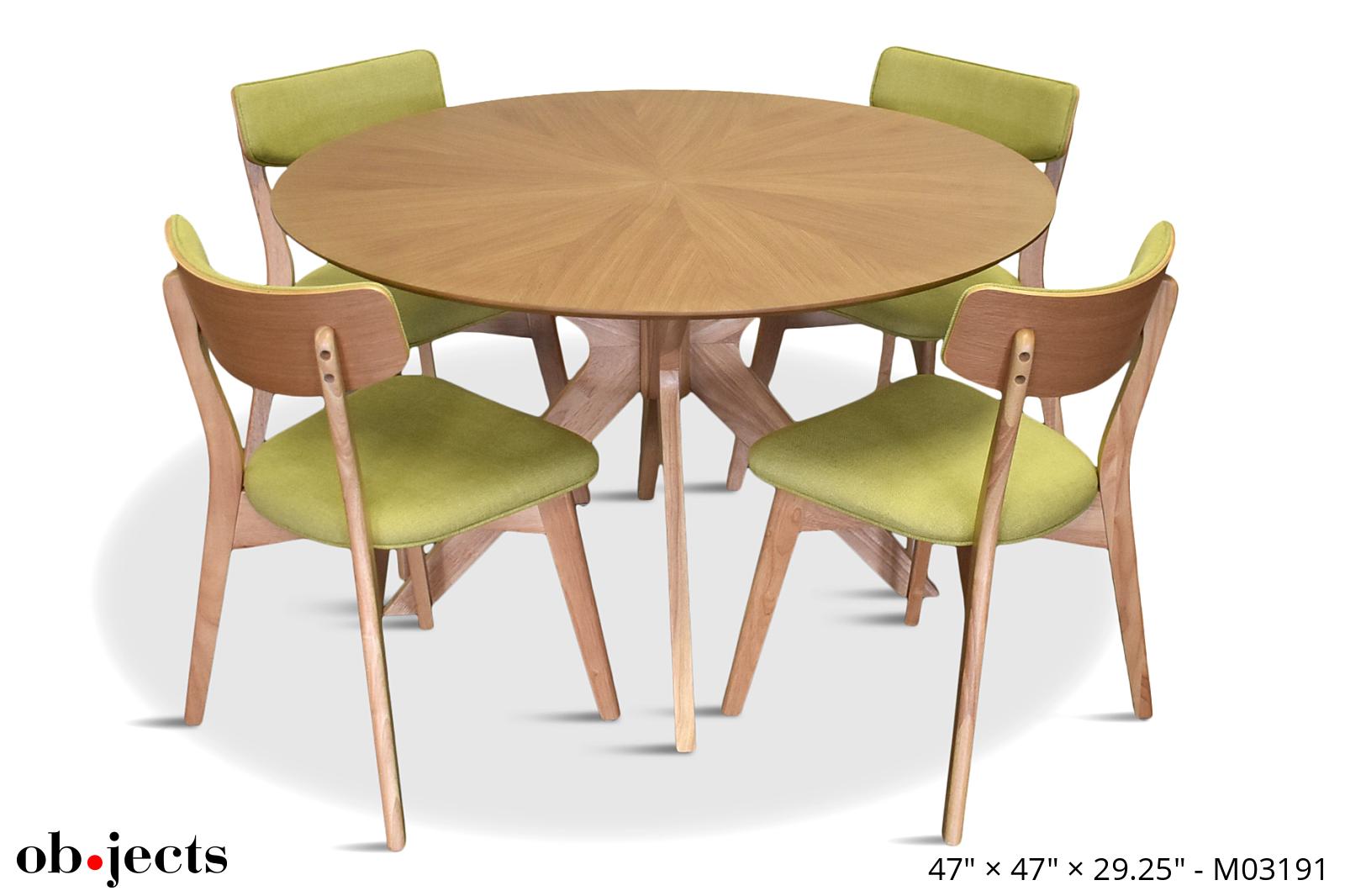 Table Dining Light Oak w/4 Angular Legs | Ob•jects
